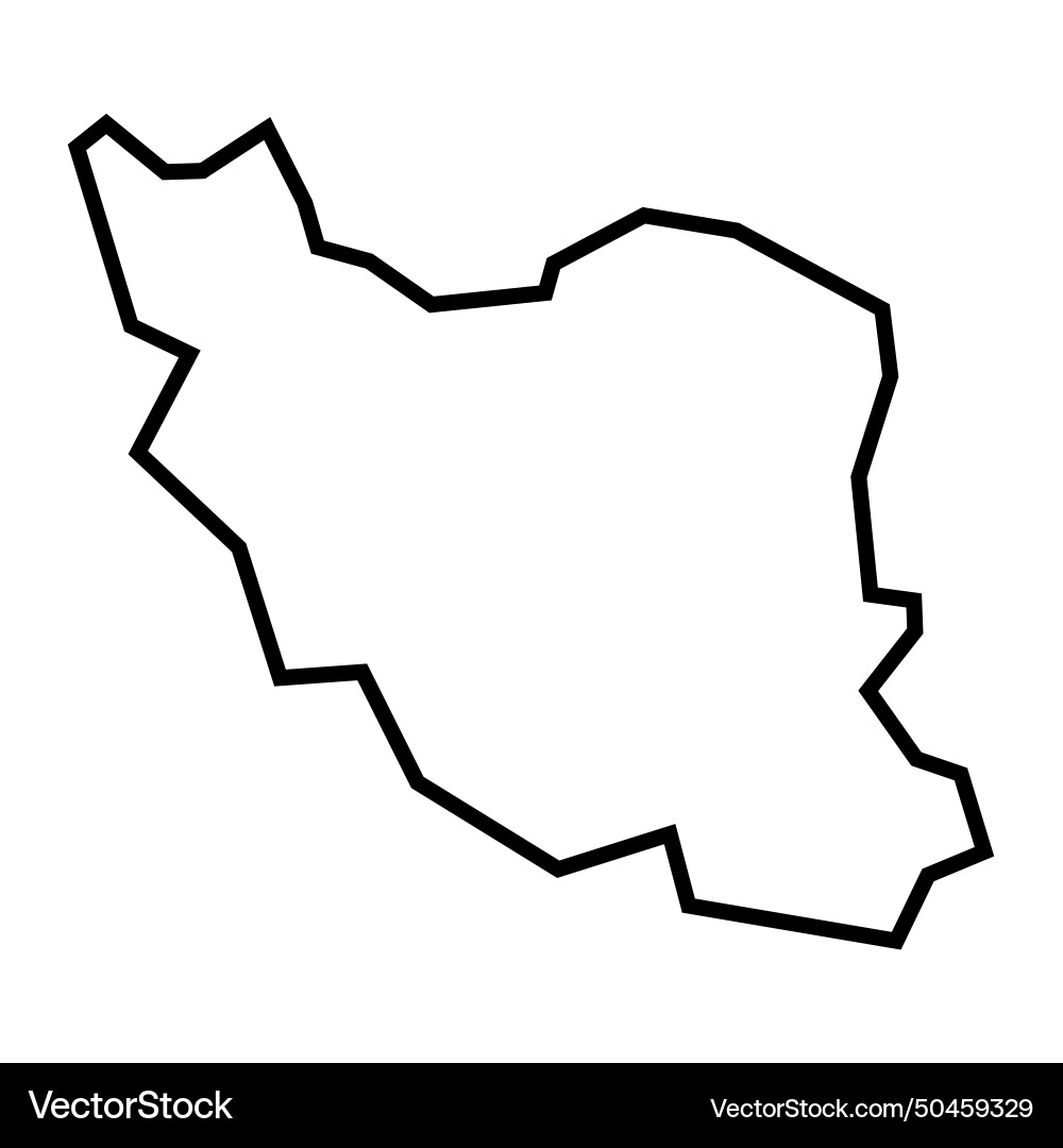 Iran country map thick outline icon Royalty Free Vector