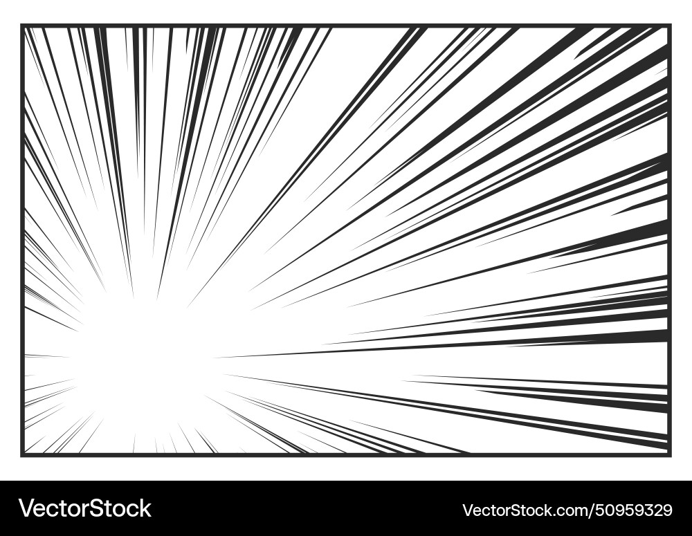 Manga radial speed lines for comic effect motion Vector Image