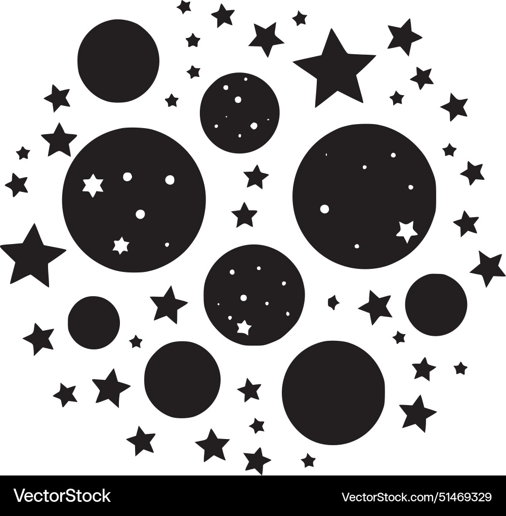 Stars - minimalist and flat logo Royalty Free Vector Image
