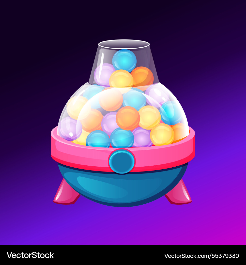 Cartoon candy machine for your game ui-match3 Vector Image