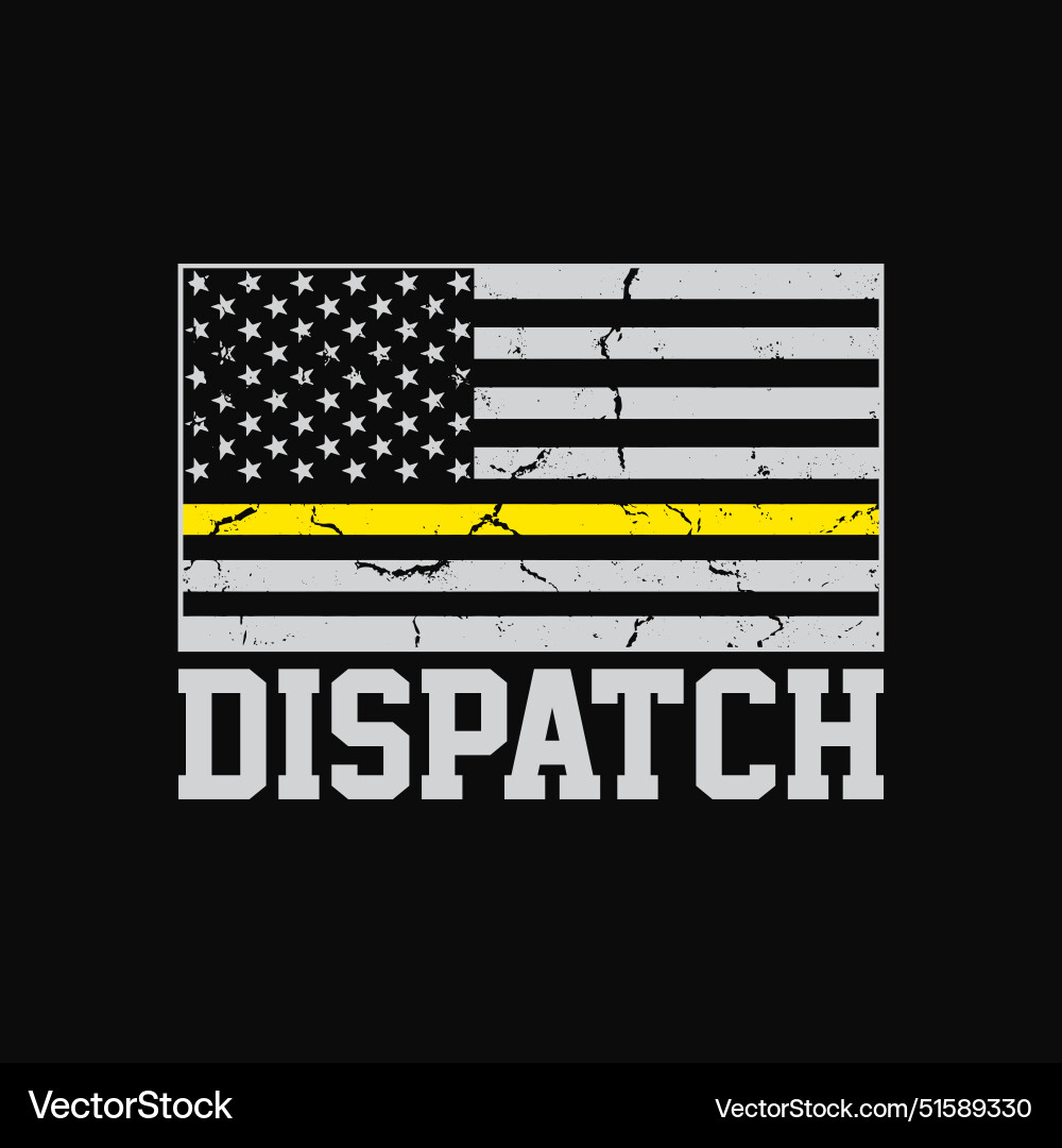 EMS Dispatcher Thin Yellow Line Royalty Free Vector Image