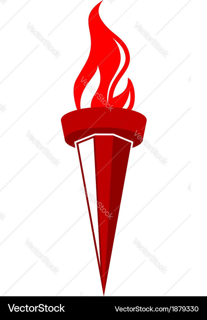 Flaming torch Royalty Free Vector Image - VectorStock