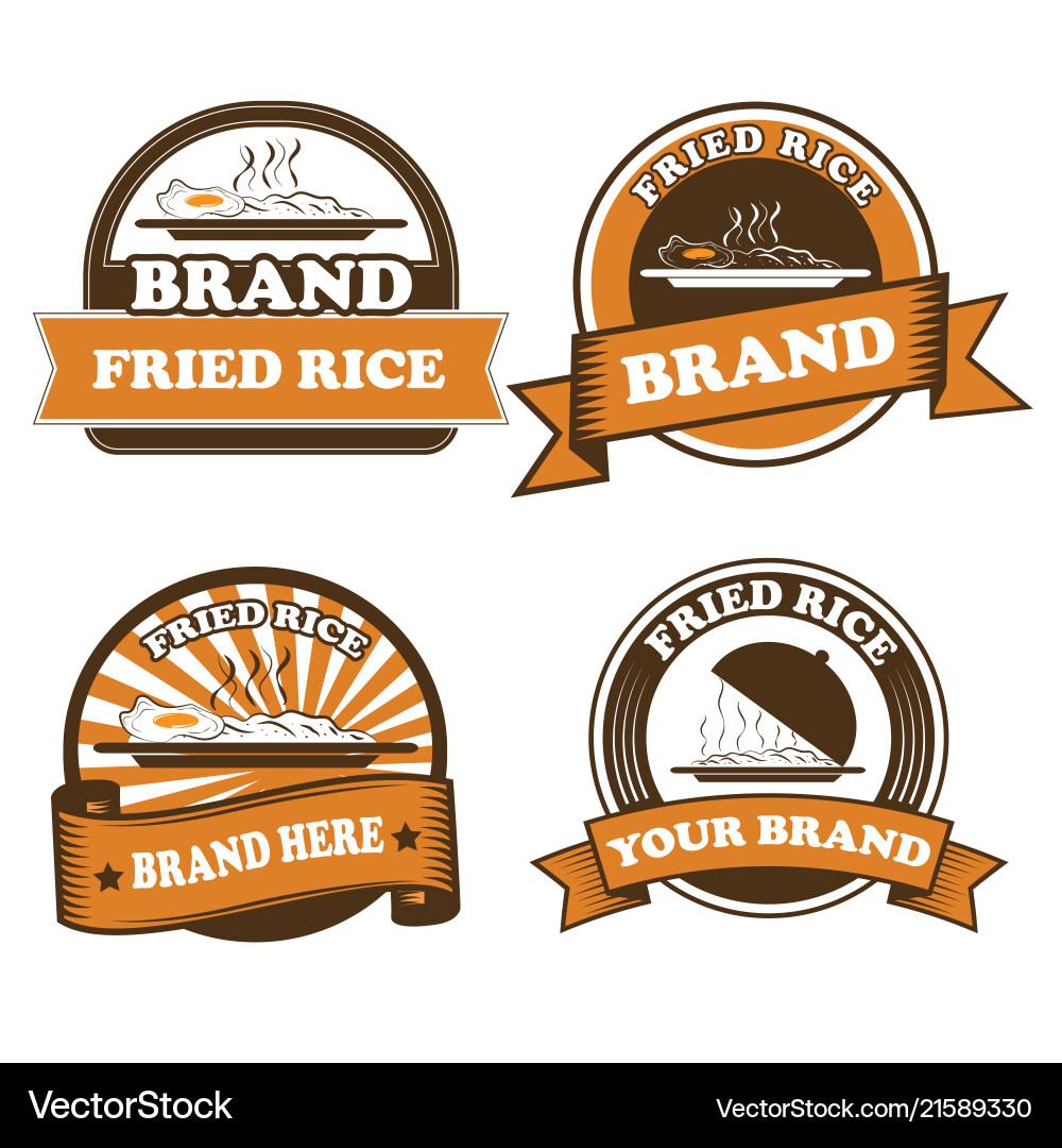 Fried rice Royalty Free Vector Image - VectorStock