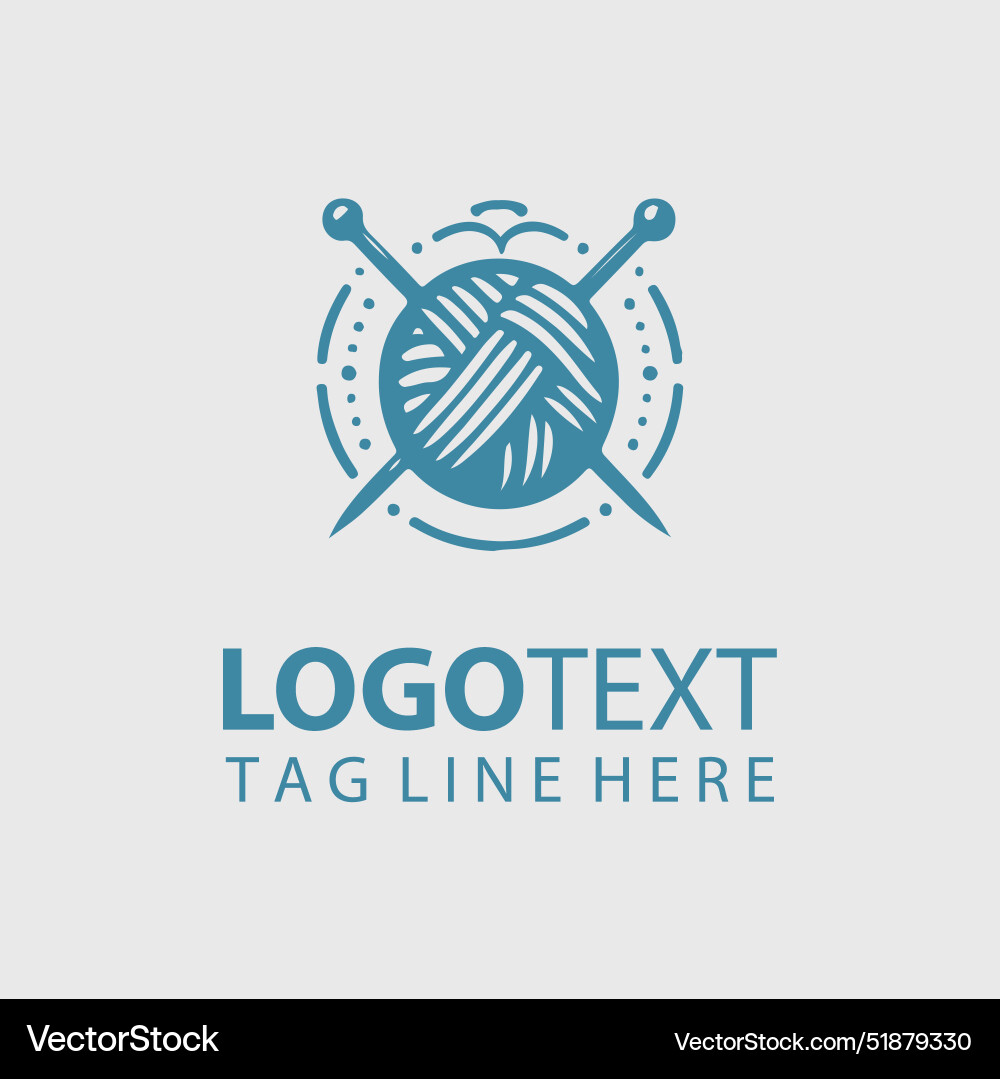 Knitting logo Royalty Free Vector Image - VectorStock