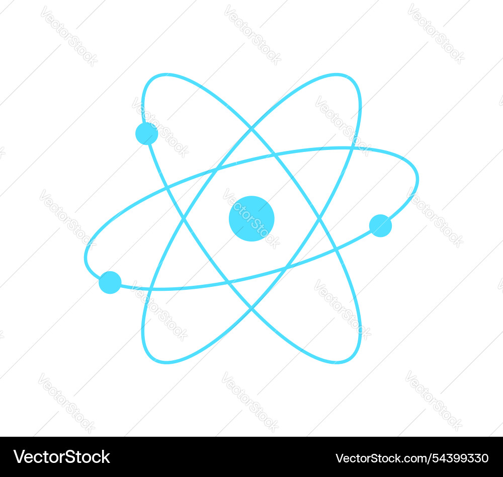 Line atom shape Royalty Free Vector Image - VectorStock