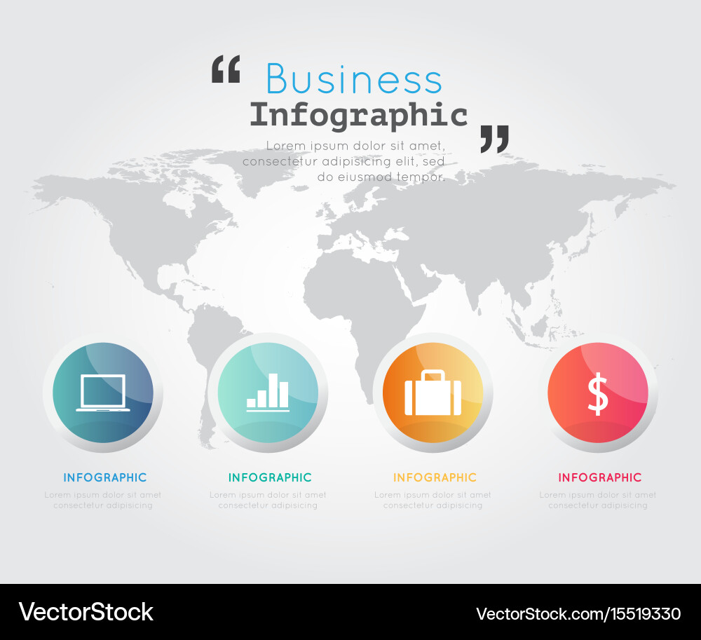 Modern business infographic Royalty Free Vector Image