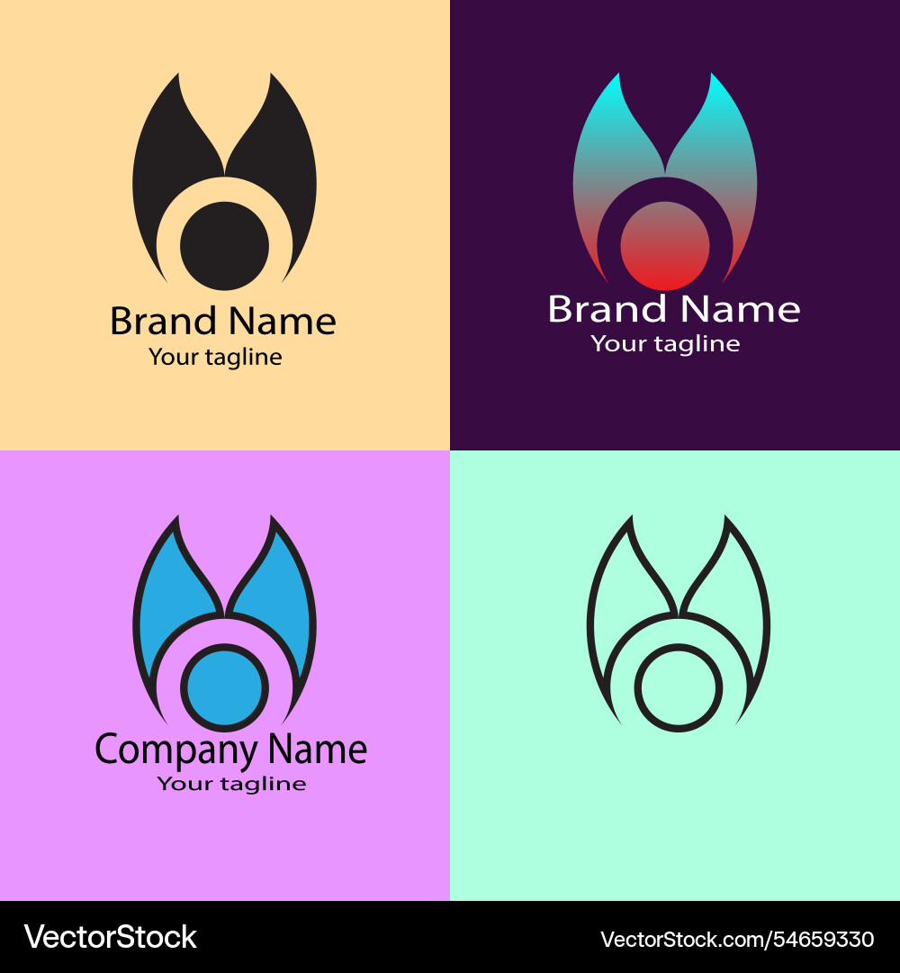 New modern logo design Royalty Free Vector Image