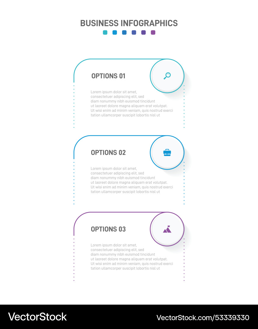 Vertical progress bar featuring 3 arrow-shaped Vector Image