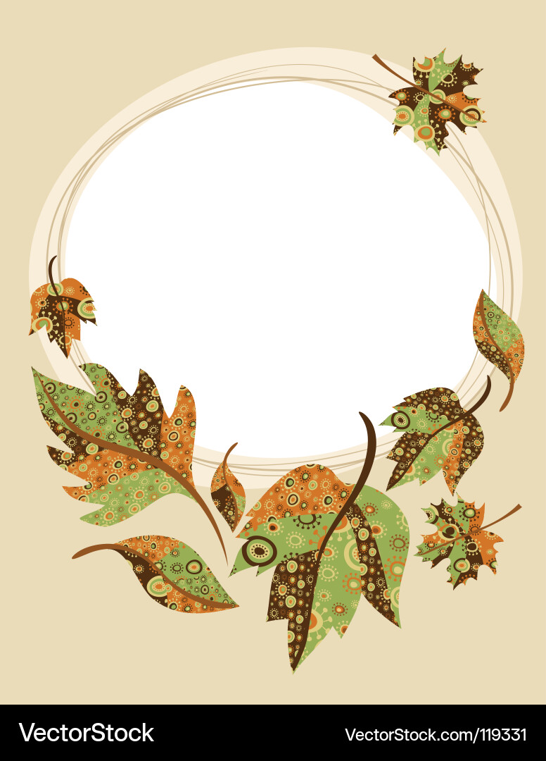 Autumn leaves background Royalty Free Vector Image