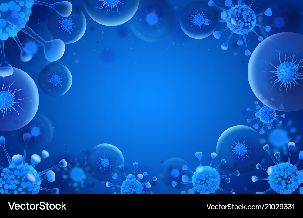 Bacteria background virus microorganisms Vector Image