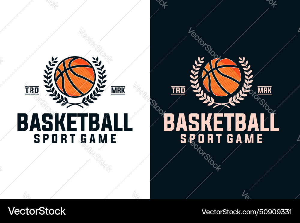 Basketball sport logo Royalty Free Vector Image