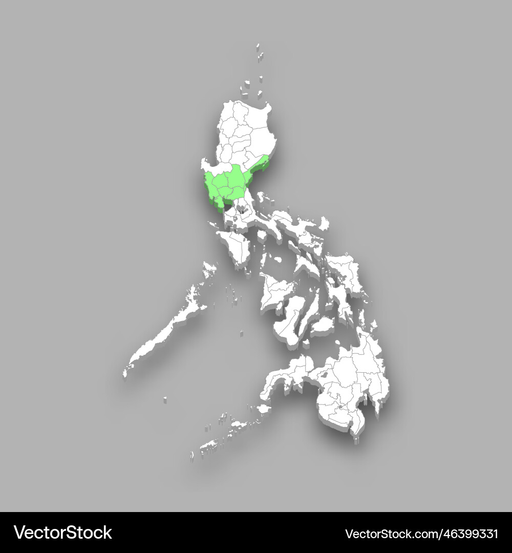 Central luzon region location within philippines Vector Image
