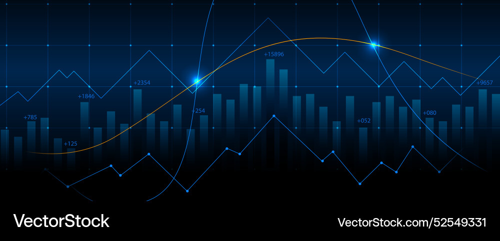 Financial technology and business analysis Vector Image