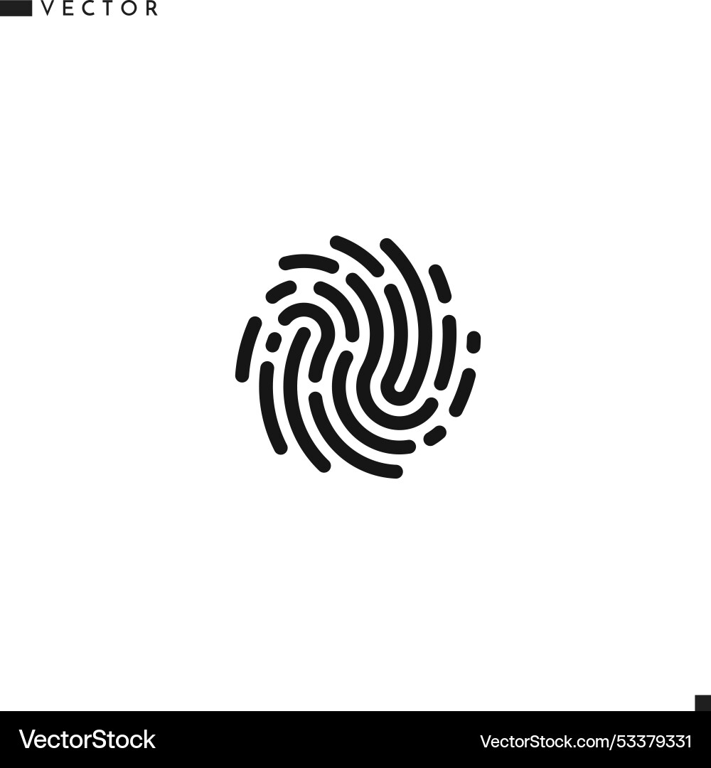 Human fingerprint icon Royalty Free Vector Image