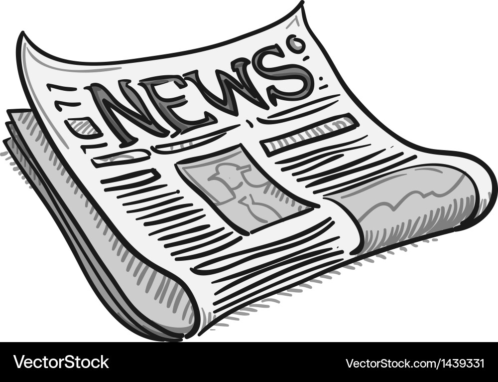 Newspaper cover page Royalty Free Vector Image