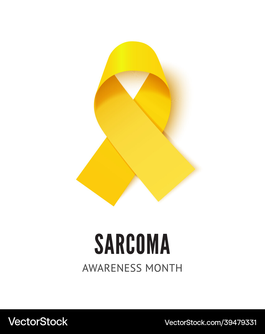 Sarcoma cancer awareness ribbon Royalty Free Vector Image