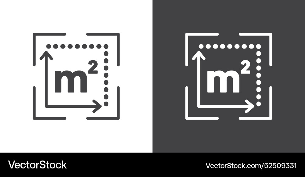 Square meter icon Royalty Free Vector Image - VectorStock