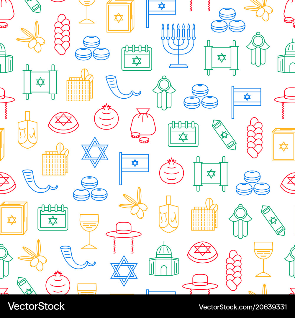 Symbol of israel seamless pattern background Vector Image