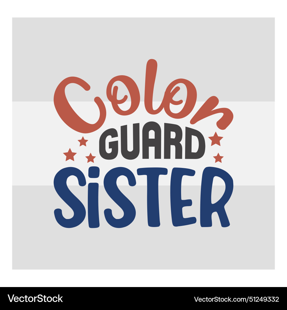 Color guard sister svg marching band Royalty Free Vector