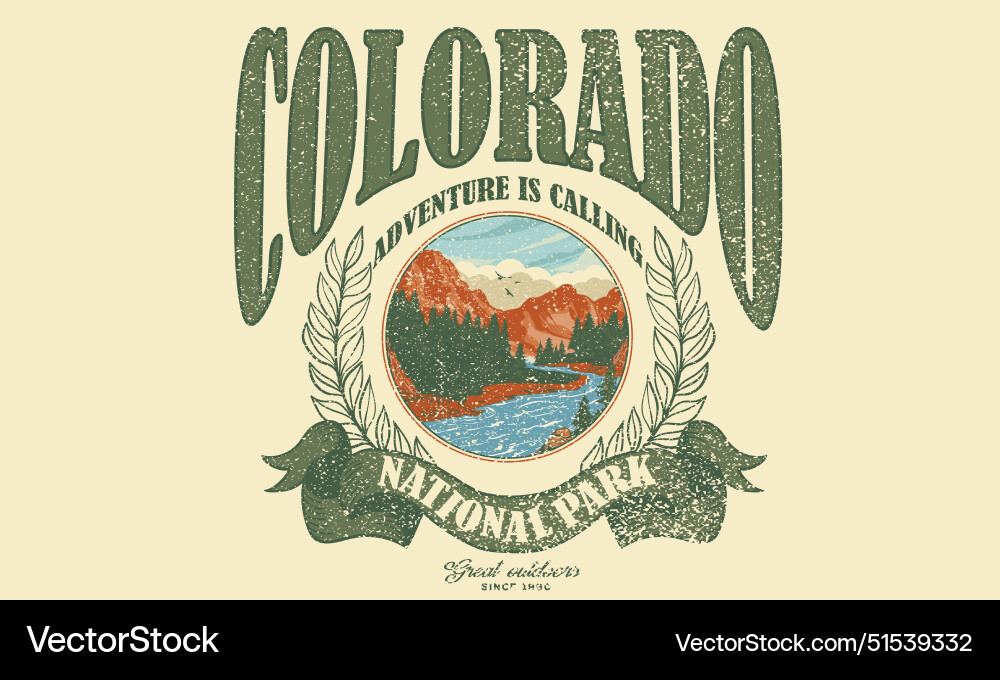 Colorado national park Royalty Free Vector Image