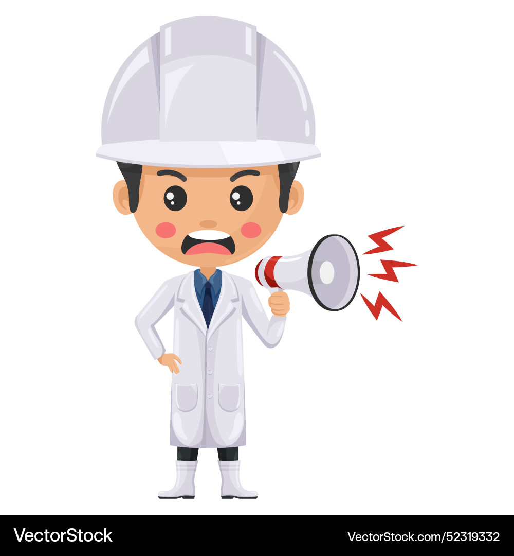 Doctor character cartoon with a stethoscope Vector Image