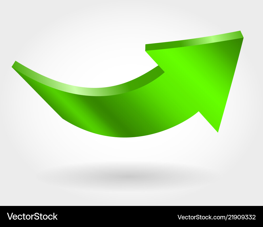 Green up arrow Royalty Free Vector Image - VectorStock