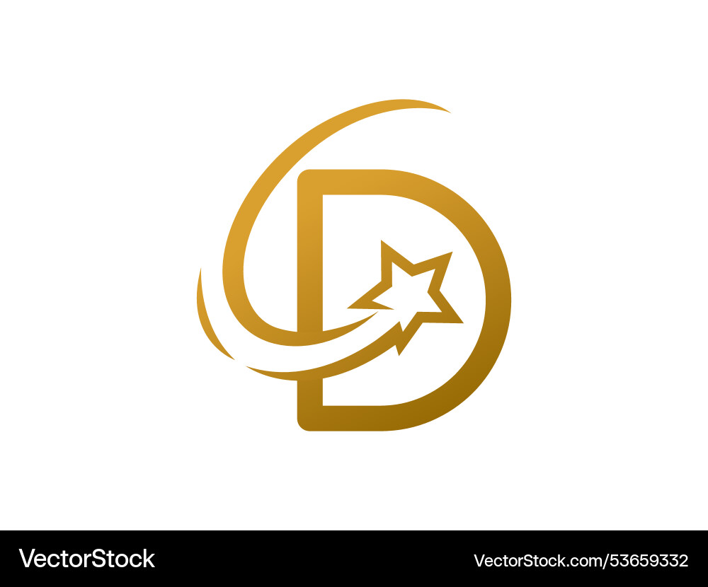 Letter d star logo or symbol template design – Royalty-Free Vector ...