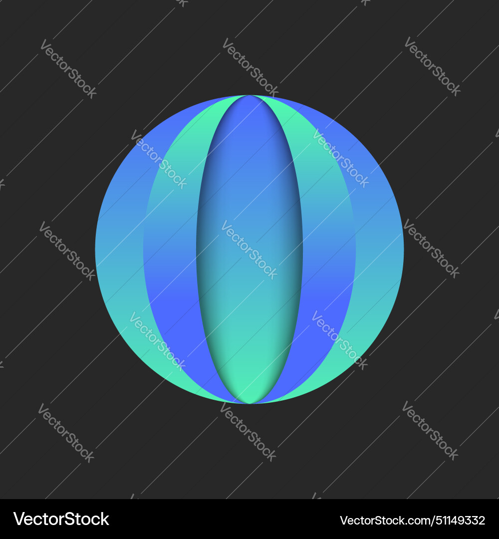 Letter o or number 0 logo in a round shape Vector Image