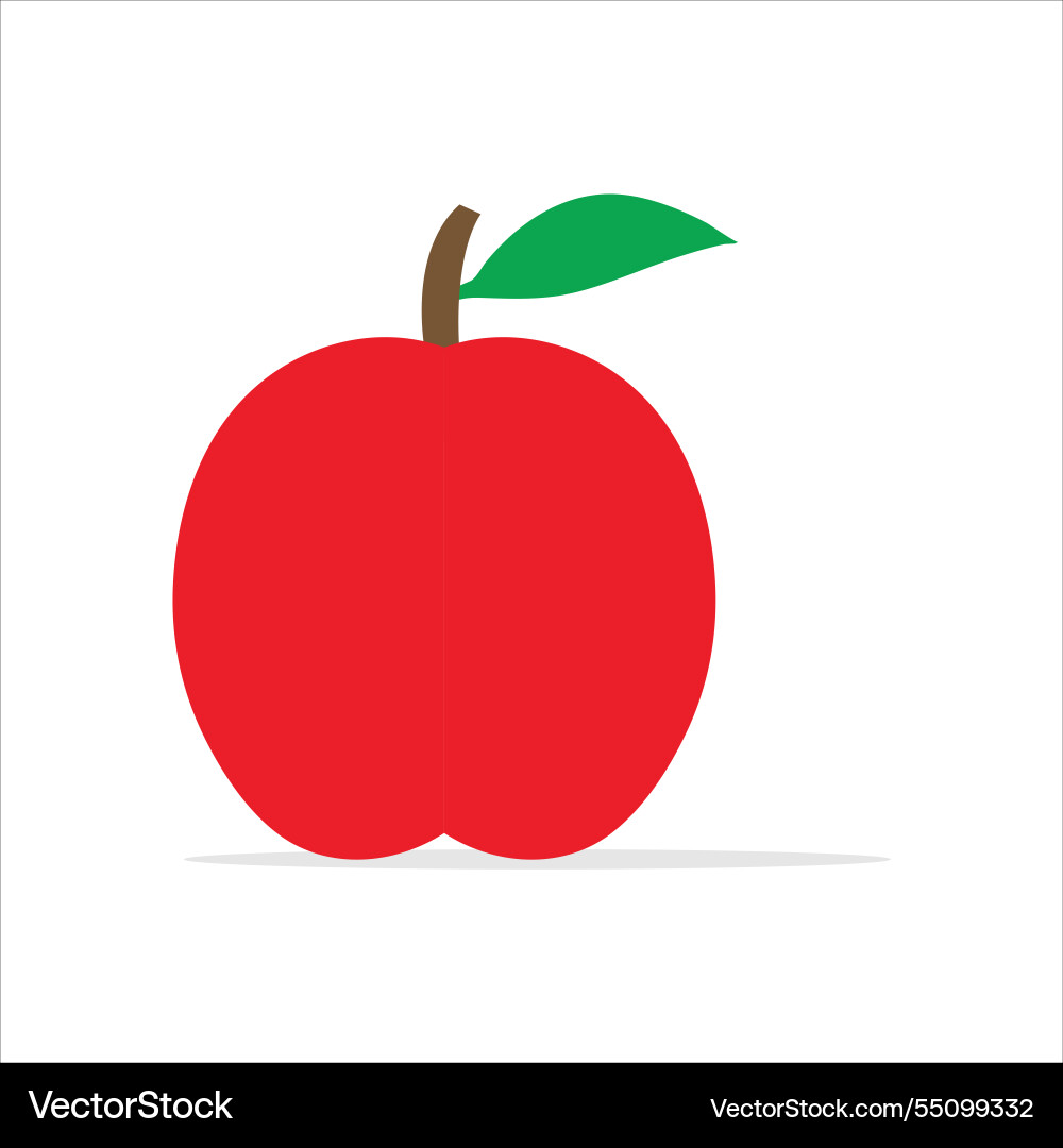 Red apple icon on a white background Royalty Free Vector