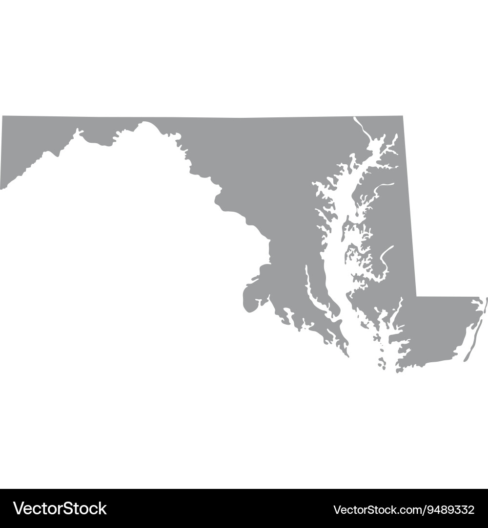 Us state of maryland Royalty Free Vector Image