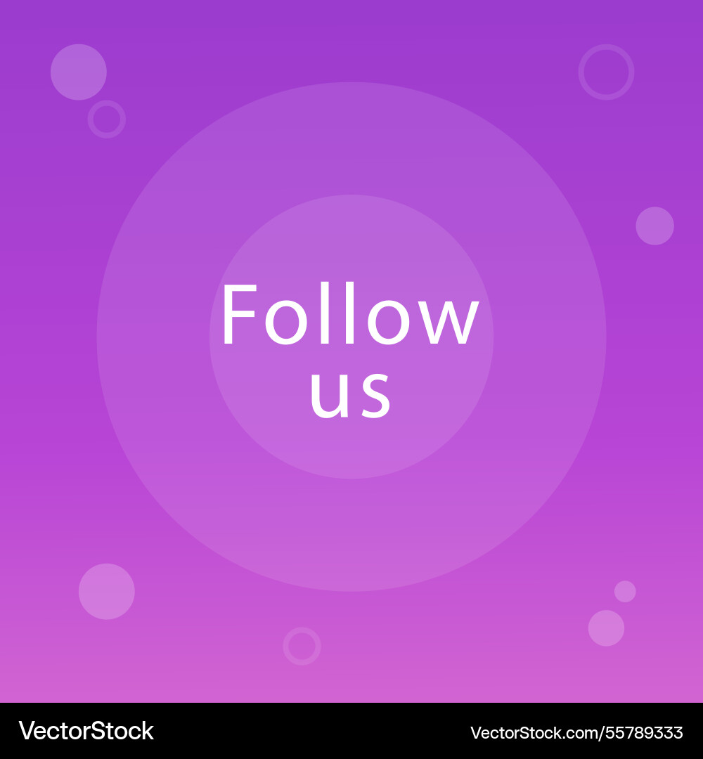 Follow us Royalty Free Vector Image - VectorStock