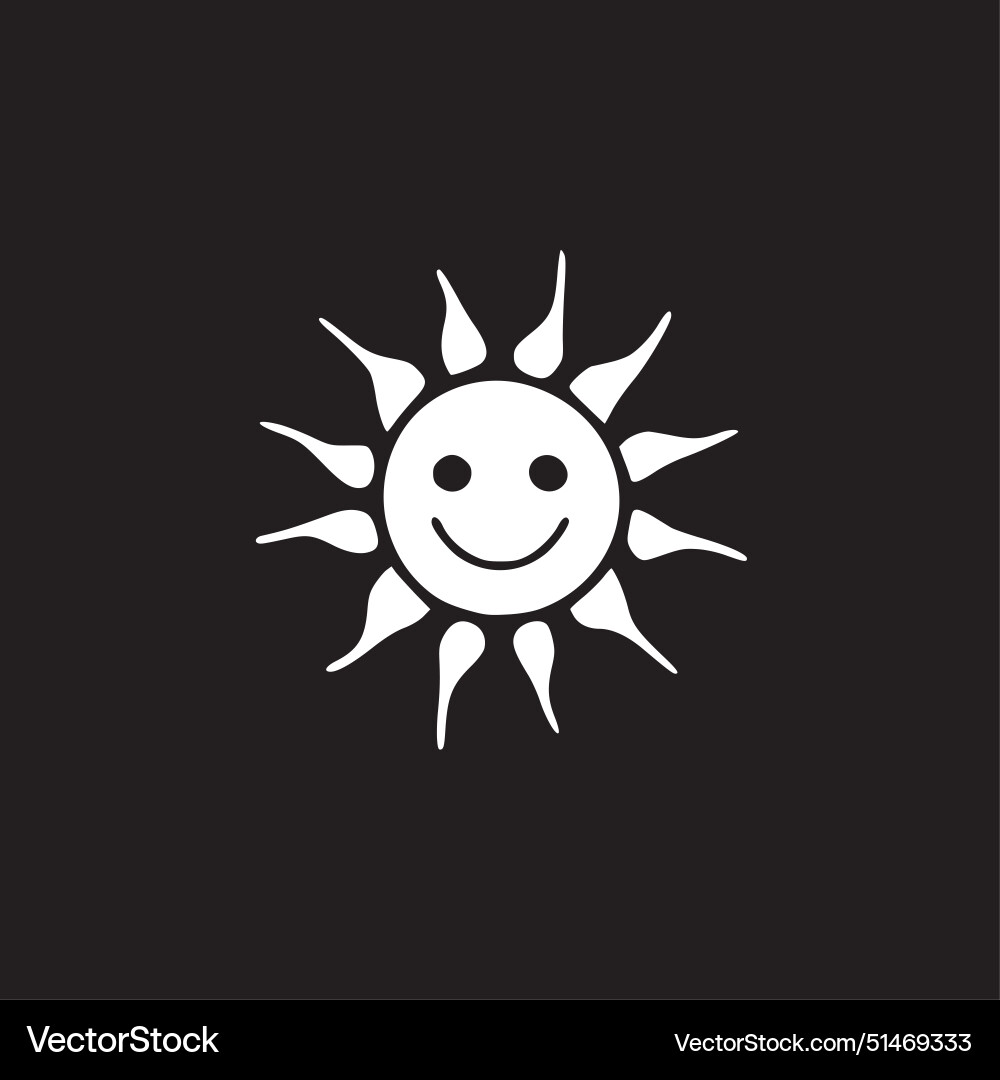 Sun - black and white isolated icon Royalty Free Vector