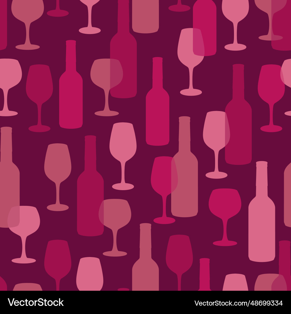 Alcoholic drink colorful pattern seamless Vector Image