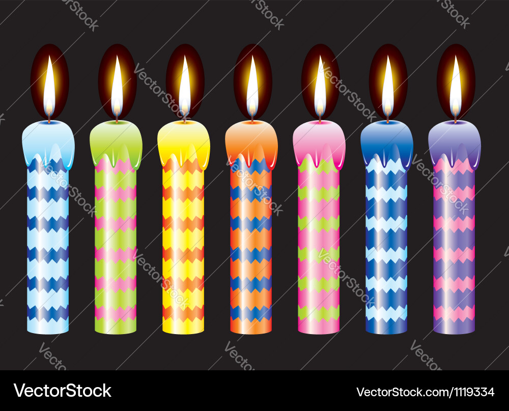 Burning candles Royalty Free Vector Image - VectorStock