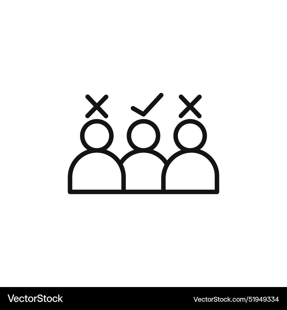 Candidate logo sign outline Royalty Free Vector Image