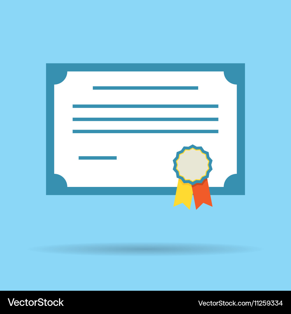 Certificate diploma icon Royalty Free Vector Image