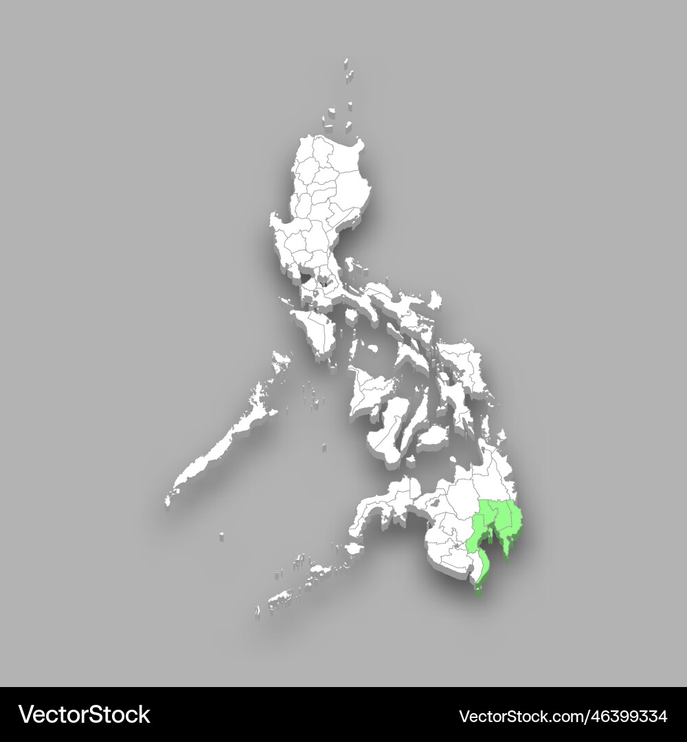 Davao region location within philippines map Vector Image