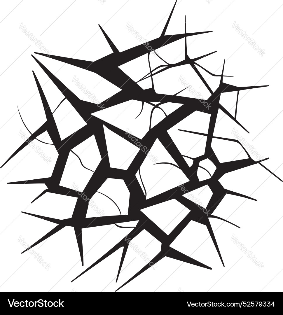 Doodle fractures hand drawn crack broken Vector Image