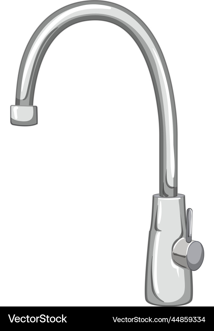 Flow faucet water cartoon Royalty Free Vector Image