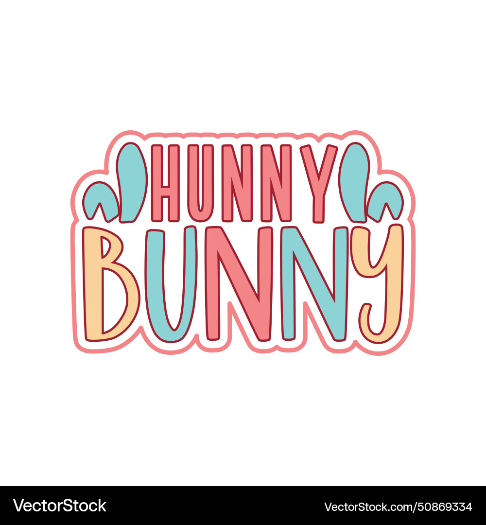 Hunny bunny happy easter celebration Royalty Free Vector