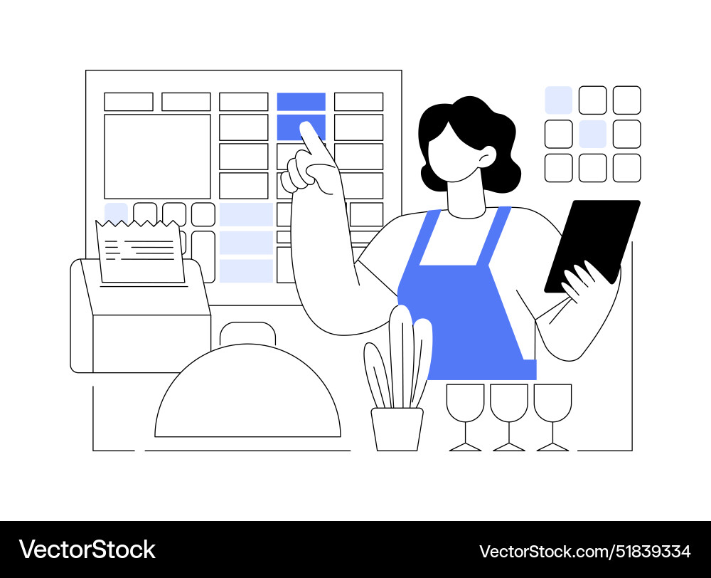 Pos software abstract concept Royalty Free Vector Image