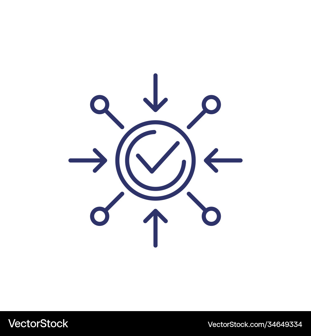 Positive impact icon on white line Royalty Free Vector Image
