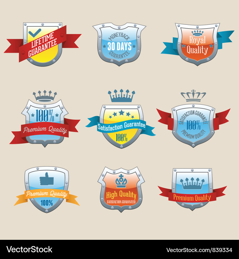 Shields Royalty Free Vector Image - VectorStock