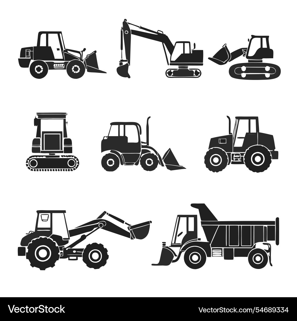 Various construction vehicles Royalty Free Vector Image