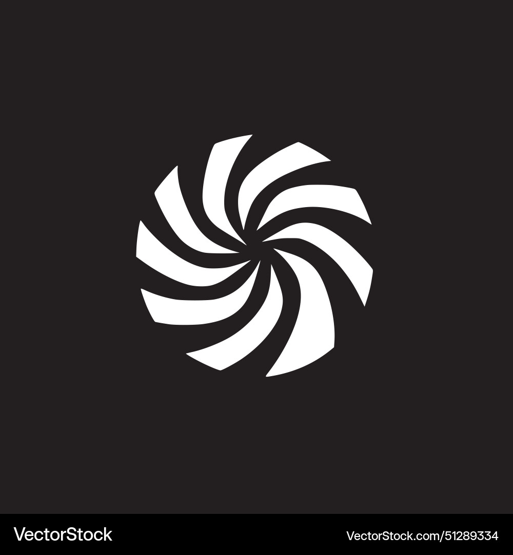 Wind spinner - black and white isolated icon Vector Image