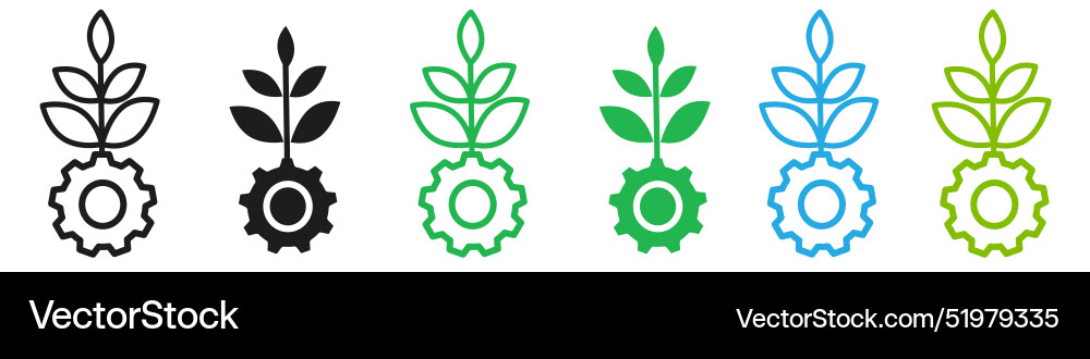 Green technology icon representing sustainable Vector Image