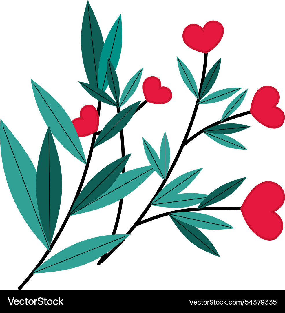 Heart plant Royalty Free Vector Image - VectorStock