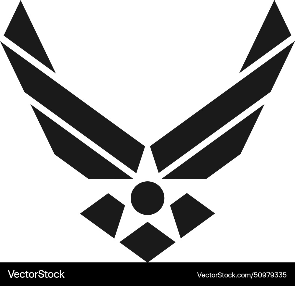 Logo of the us air force Royalty Free Vector Image