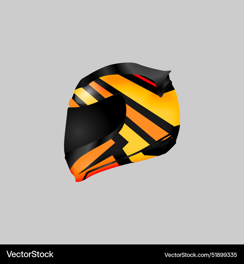 Racing helmet design 3d Royalty Free Vector Image
