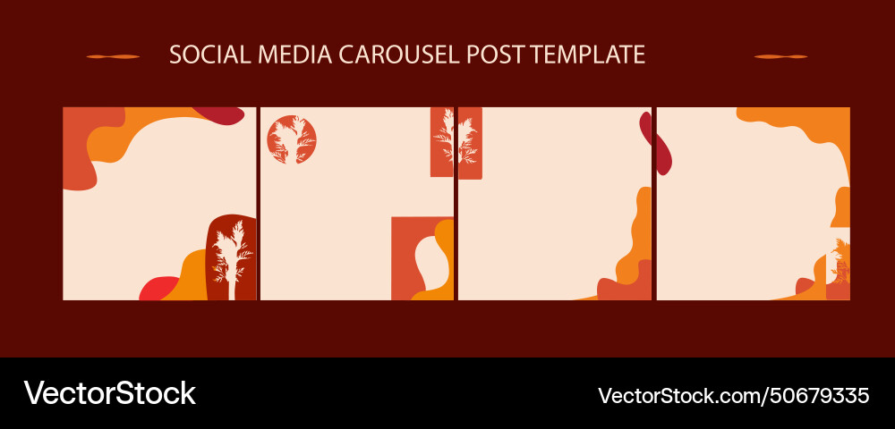 Social media carousel post Royalty Free Vector Image